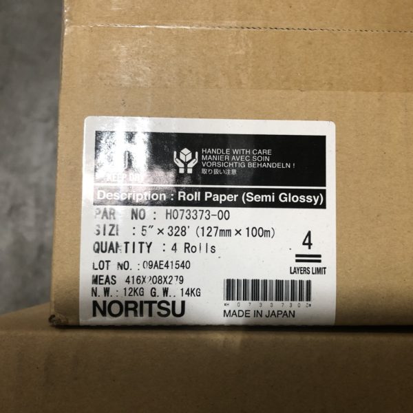 Noritsu 5" Semi-Gloss Paper (4 x 100m Rolls) | Australian Photo Supplies
