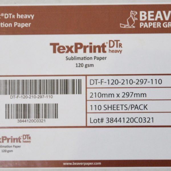A4 TexPrint DT-R Heavy by Beaver SUBLIMATION PAPER (210mm x 297mm ...