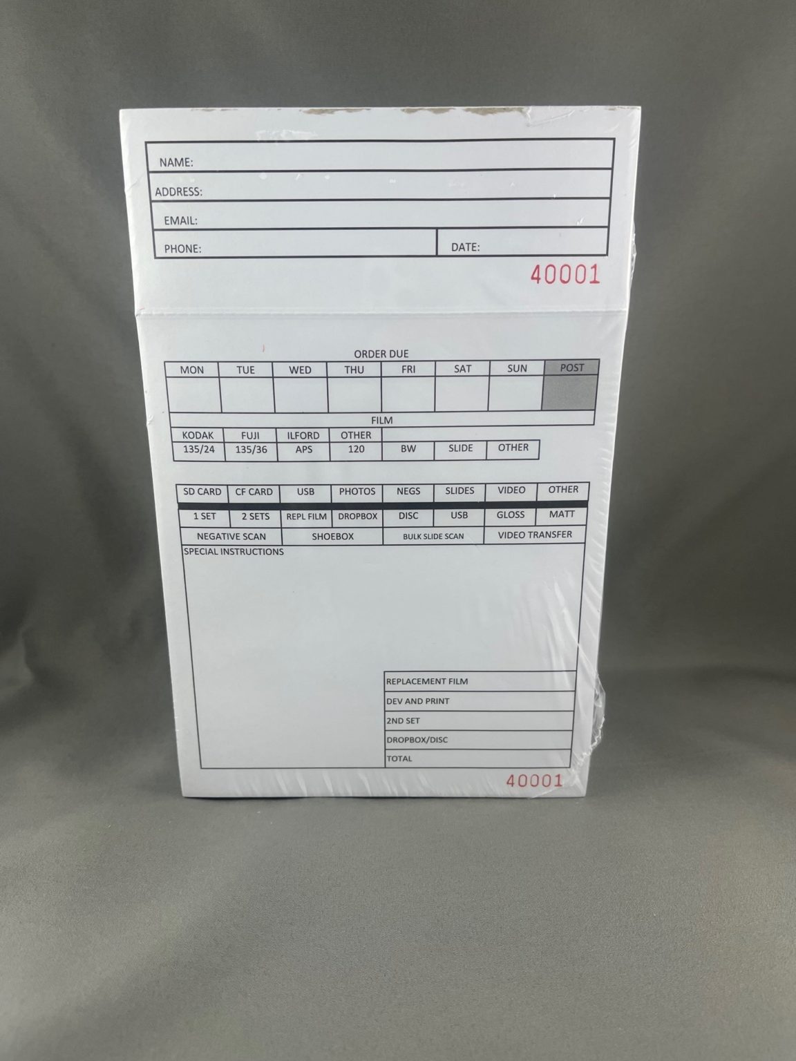 Work Order Pad - Sequentially Numbered, Quantity Total = 500 Sheets (5 ...